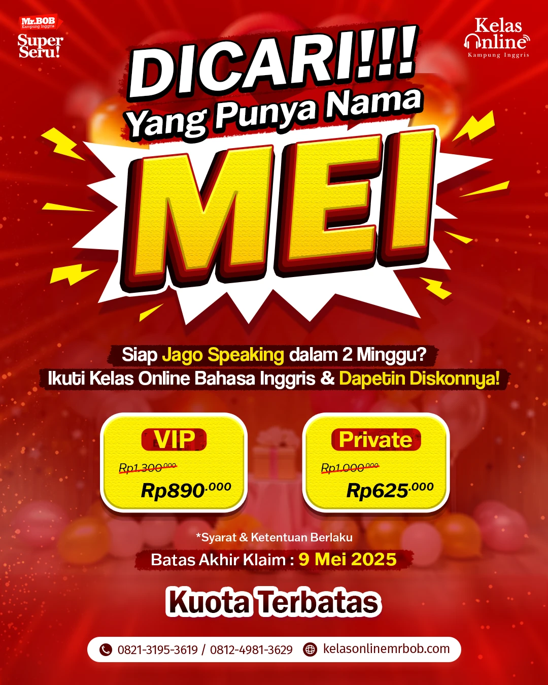 Promo MEI - Kelas Online MrBOB